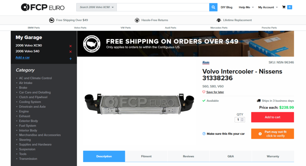 Volvo P1 (S40/C30/C70/V50) - Double The Intercooler Size & Reduce ...